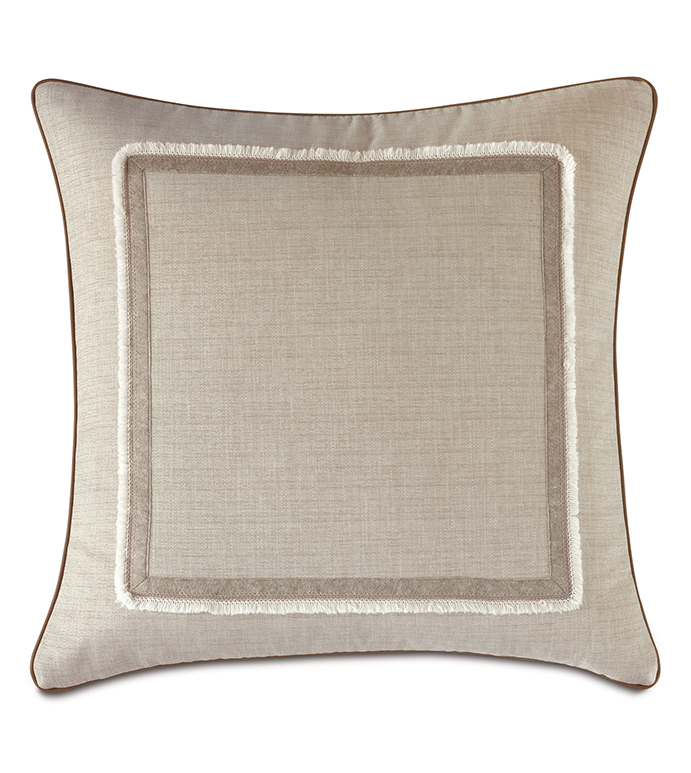 Aldrich Brush Fringe Decorative Pillow | Eastern Accents