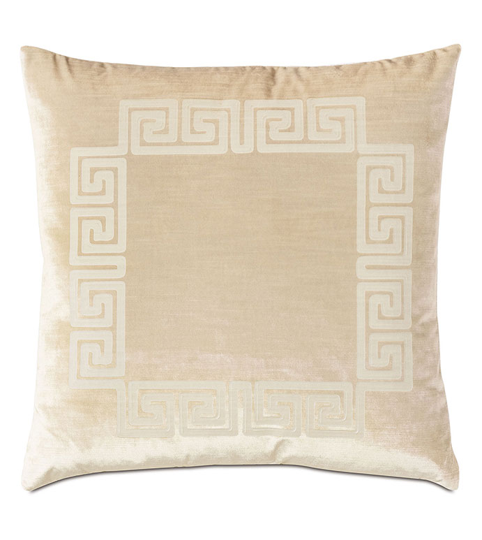 Antiquity Greek Key Decorative Pillow In Cream | Eastern Accents