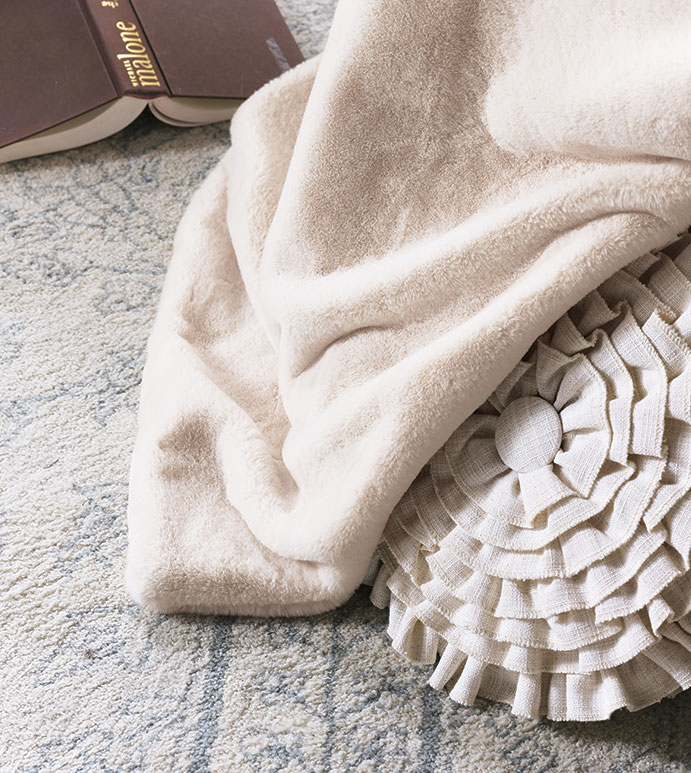 Fur Ivory Throw | Eastern Accents
