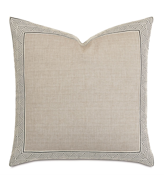 Carmel Mitered Border Decorative Pillow | Eastern Accents