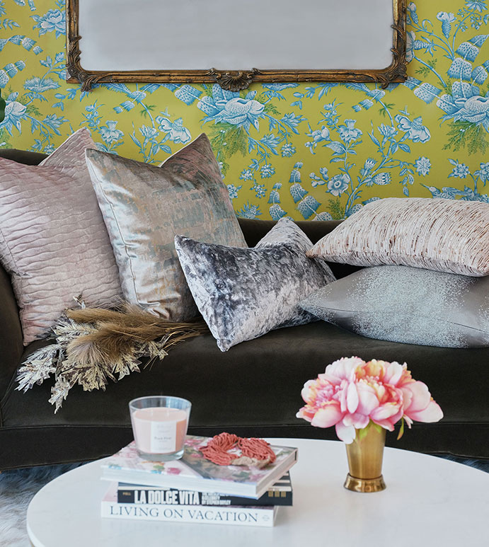 Billow Velvet Decorative Pillow | Eastern Accents