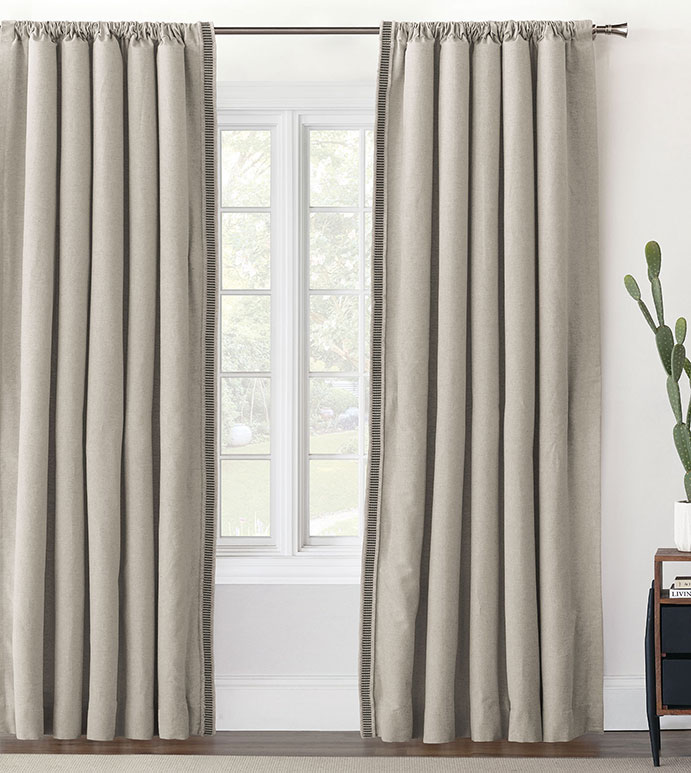 Moab Textured Border Curtain Panel | Eastern Accents