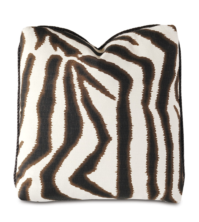 Tanzania Zebra Print Decorative Pillow | Eastern Accents
