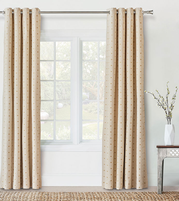 Cyrus Straw Curtain Panel | Eastern Accents