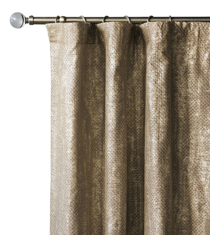 Indochine Metallic Curtain Panel | Eastern Accents