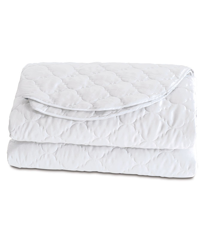 Viola Quilted Coverlet In White | Eastern Accents