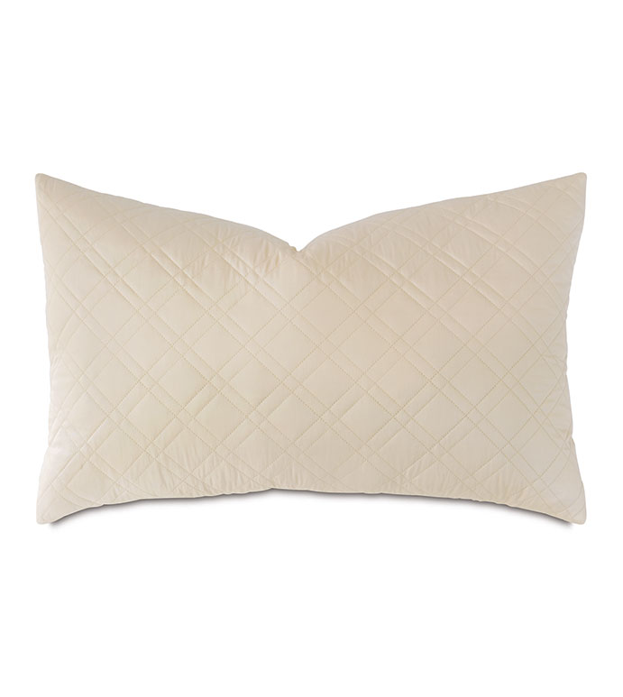 Coperta Diamond Quilted Queen Sham In Almond | Eastern Accents