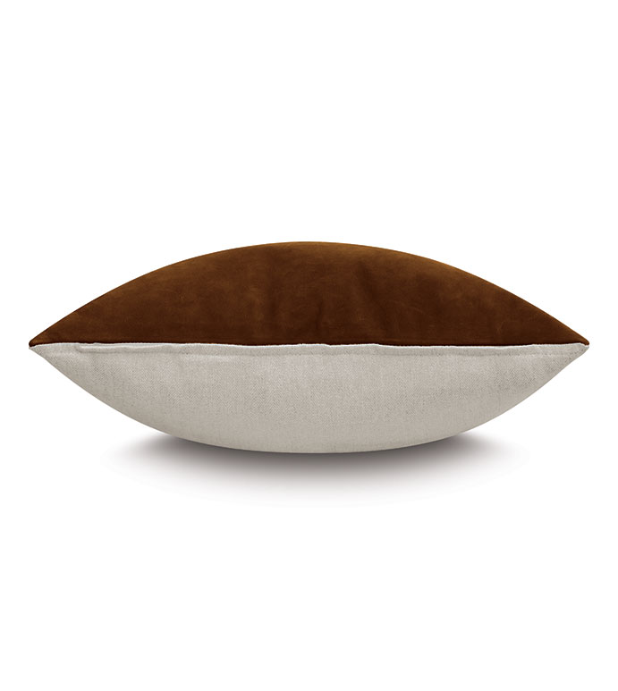 Rufus Nubuck Leather Decorative Pillow | Eastern Accents