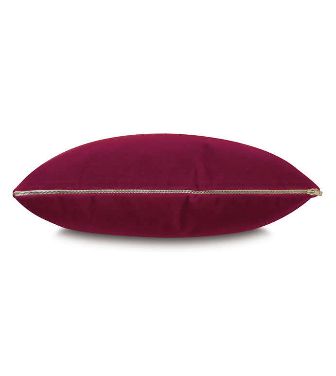 Sloane Velvet Decorative Pillow In Raspberry | Eastern Accents