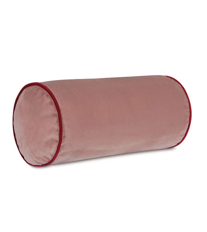 Uma Velvet Bolster In Pink | Eastern Accents