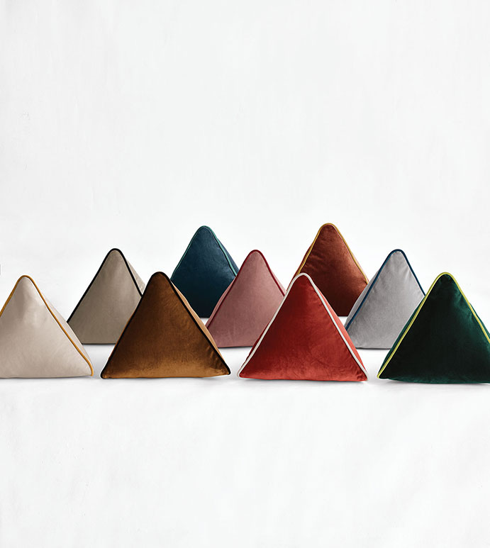 Uma Pyramid Decorative Pillow In Khaki | Eastern Accents