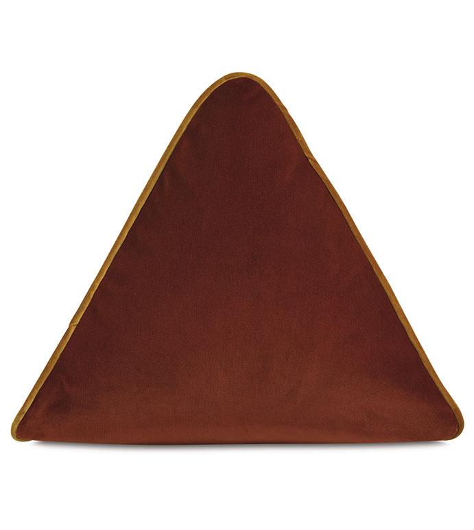 Uma Pyramid Decorative Pillow In Orange | Eastern Accents
