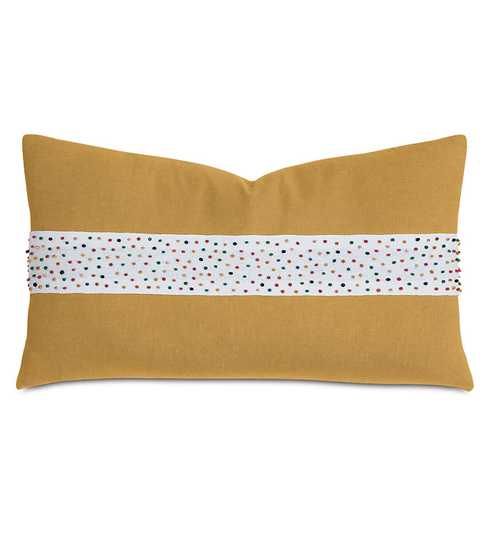 Confection Beaded Border Pillow | Eastern Accents