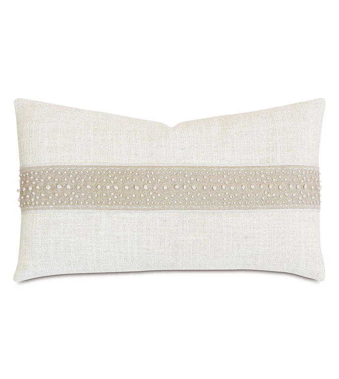 Dainty Embroidered Border Decorative Pillow | Eastern Accents