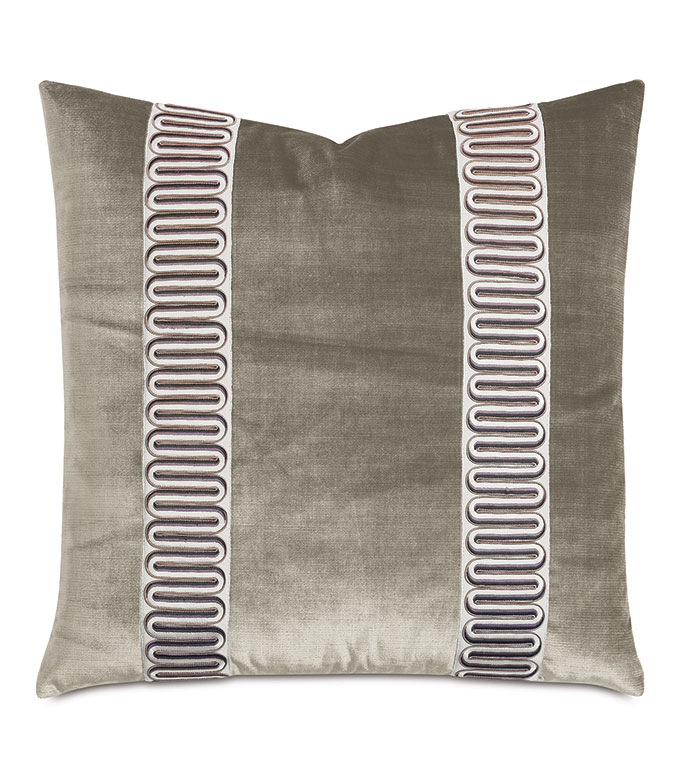 Velda Embroidered Border Decorative Pillow | Eastern Accents