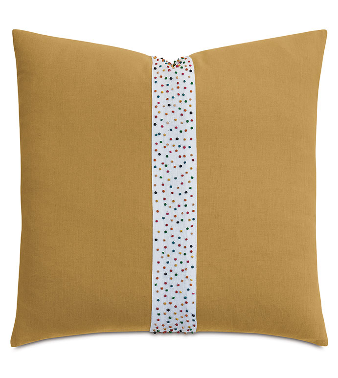 Confection Beaded Border Pillow | Eastern Accents