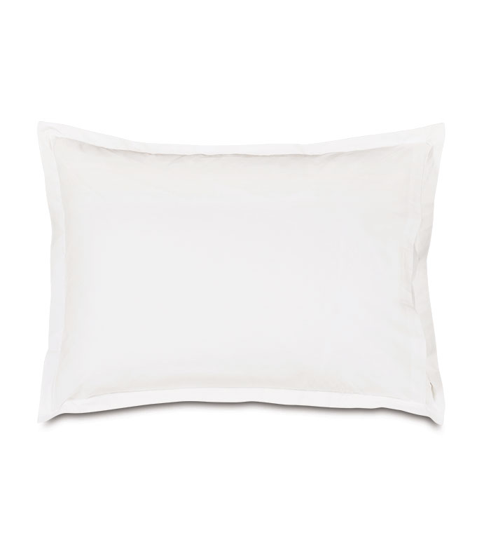 Enzo Satin Stitch Standard Sham In Peacock | Eastern Accents