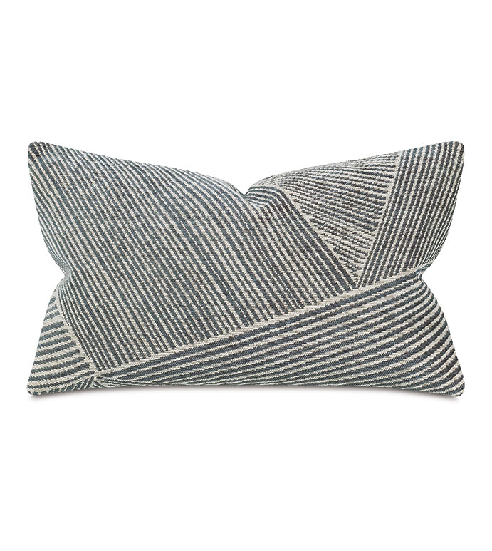 Bezel Multidirectional Stripe Decorative Pillow | Eastern Accents