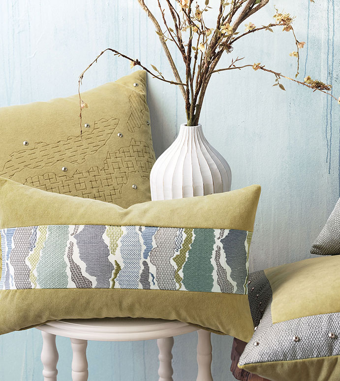 Zephyr Engraved Decorative Pillow | Eastern Accents