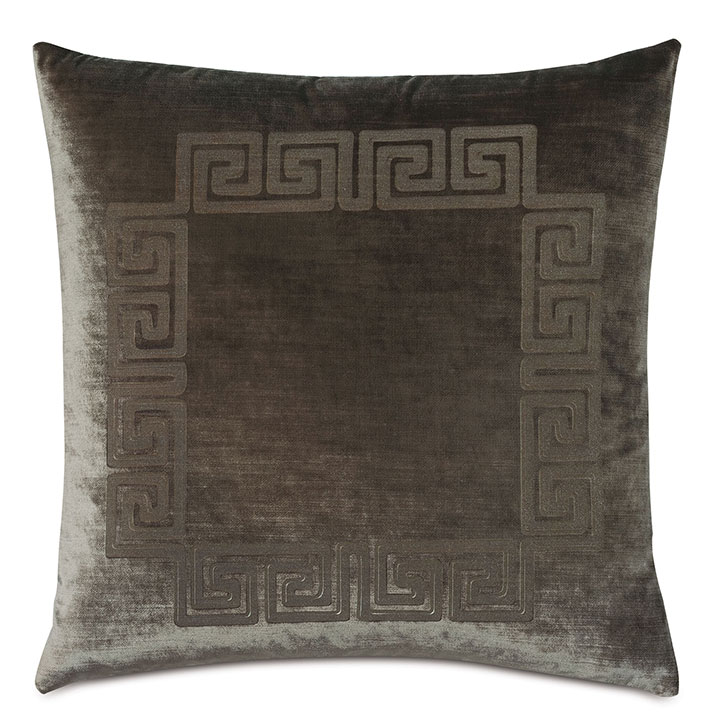 Antiquity Greek Key Decorative Pillow In Oregano | Eastern Accents