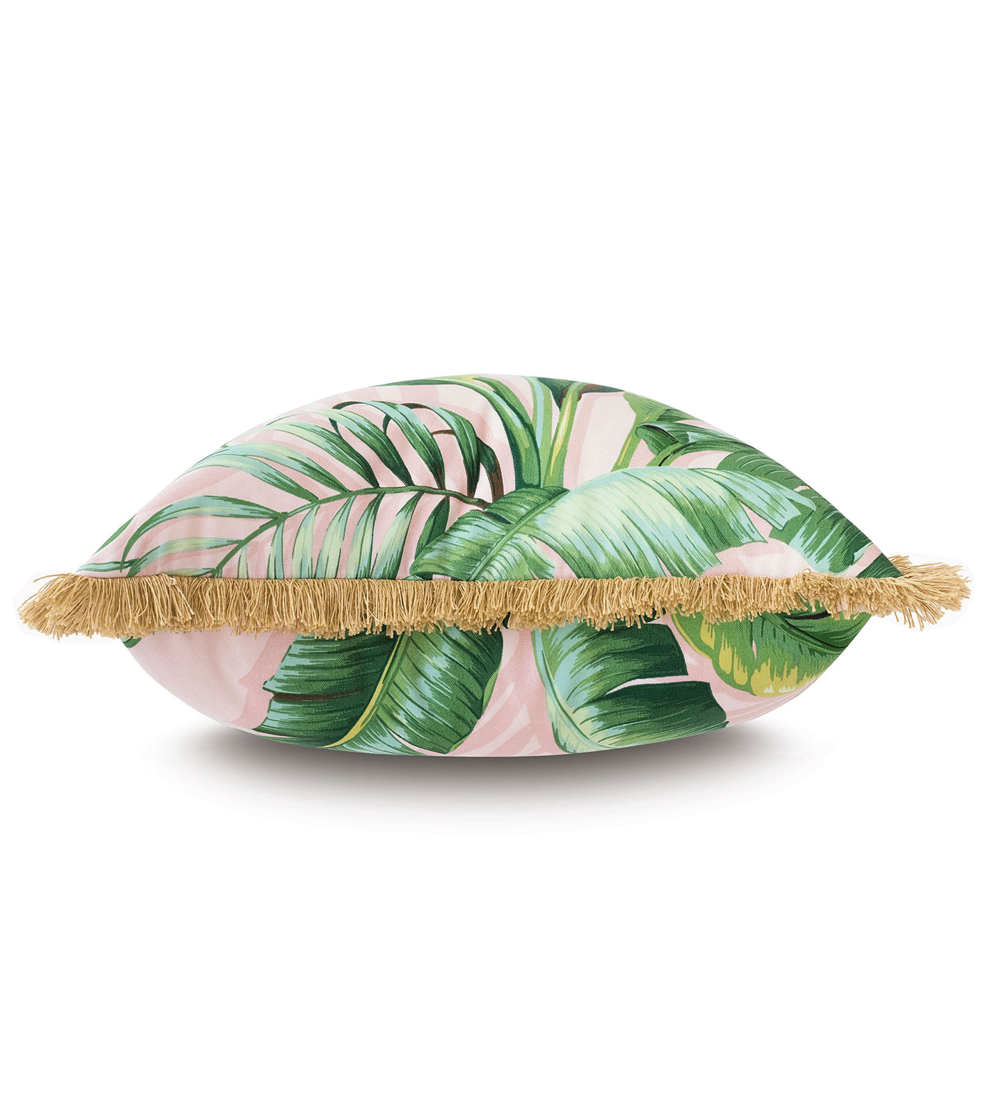 Abaca Fringe Decorative Pillow In Flamingo | Eastern Accents