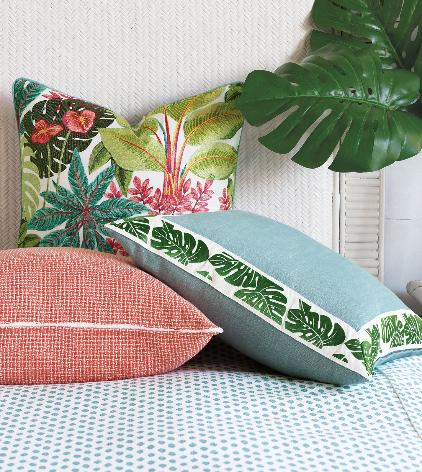 St Barths Mitered Border Decorative Pillow | Eastern Accents