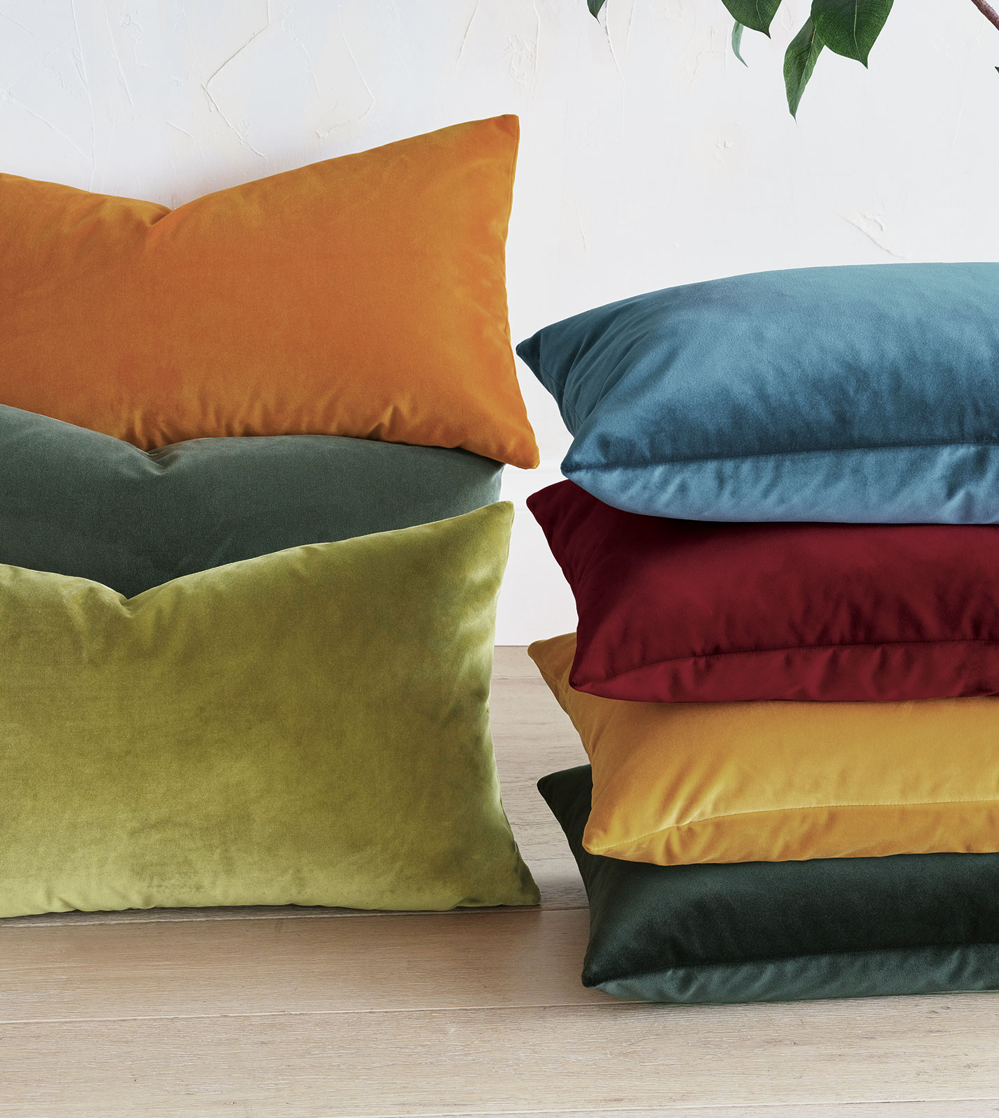 Uma Velvet Decorative Pillow In Blue | Eastern Accents