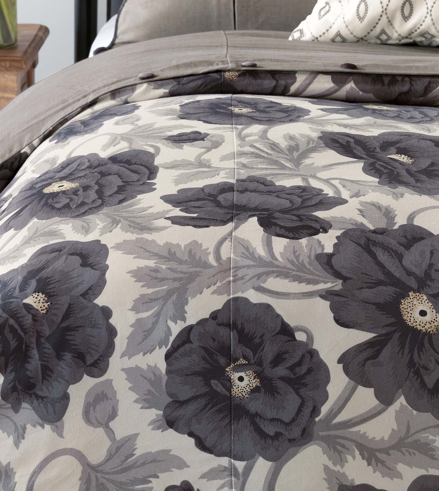 Midnight Poppy Duvet Cover | Eastern Accents