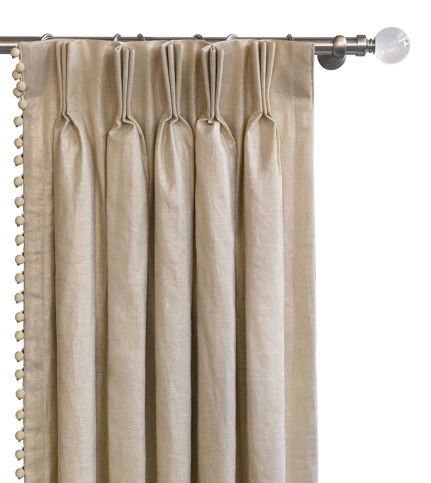 Marceau Ball Trim Curtain Panel | Eastern Accents