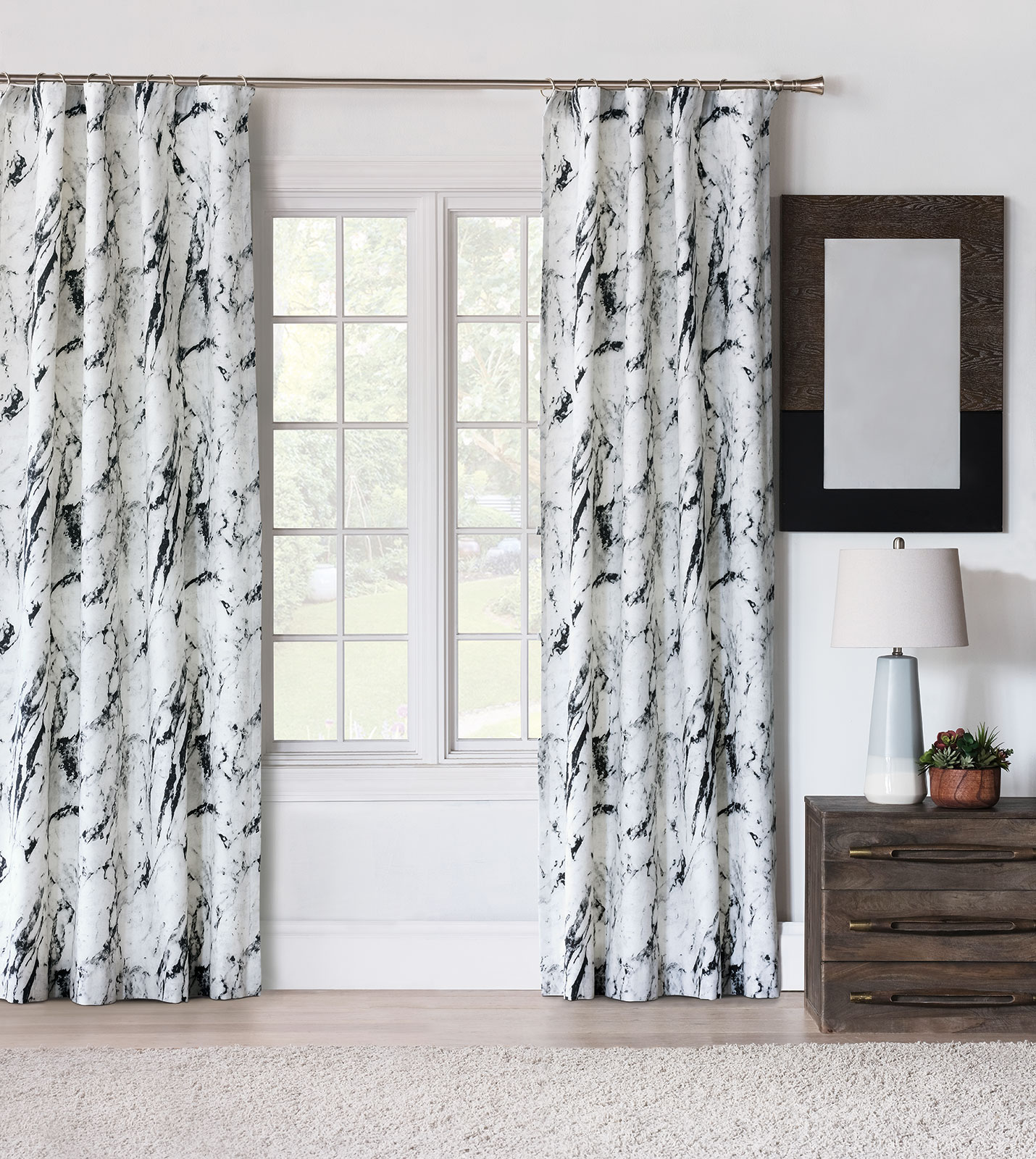 Banks Marble Curtain Panel | Eastern Accents