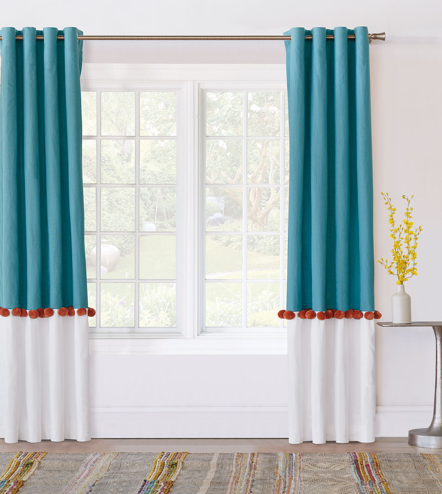 Phineas Colorblock Curtain Panel | Eastern Accents