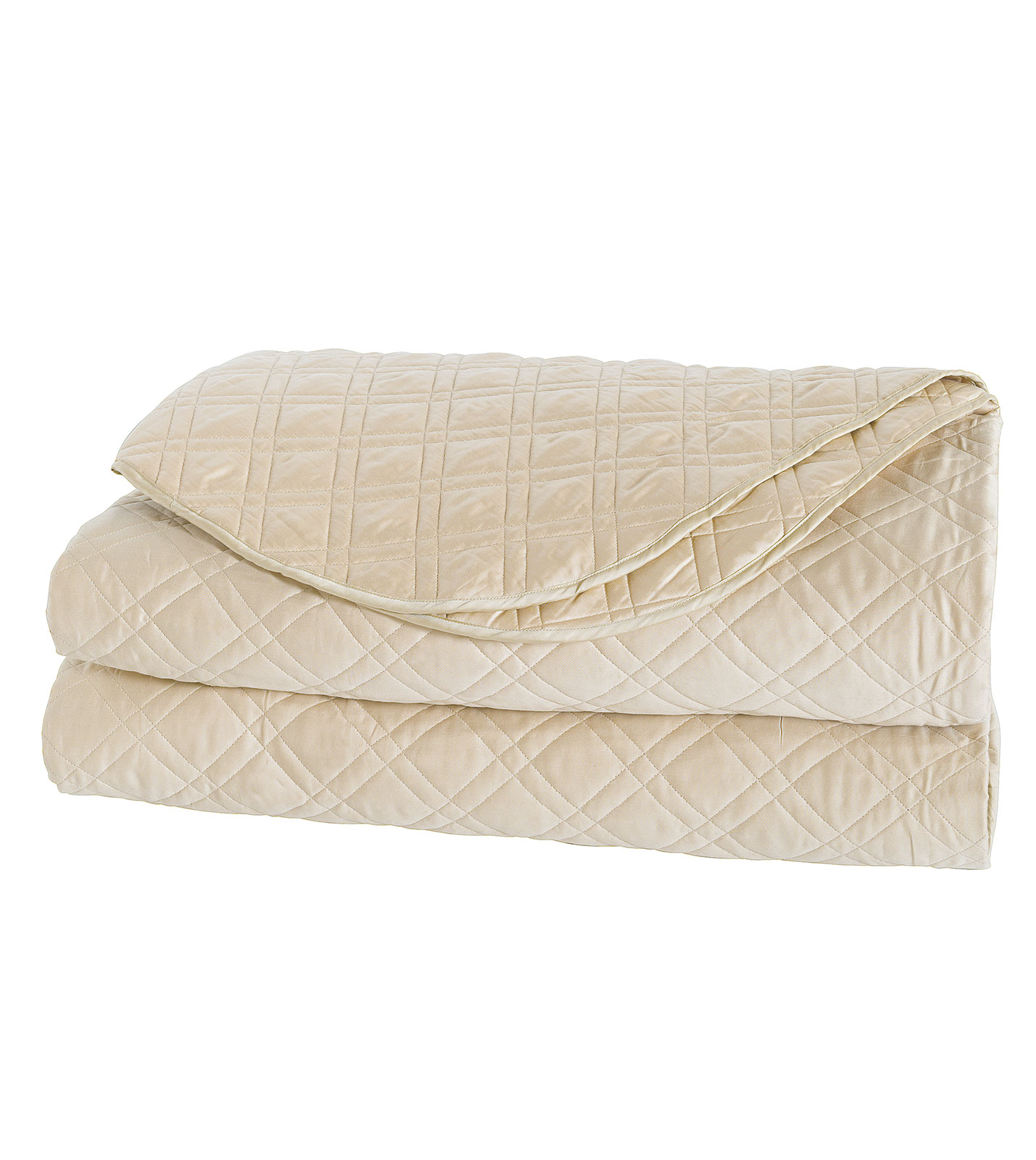 Coperta Diamond Quilted Coverlet In Almond | Eastern Accents