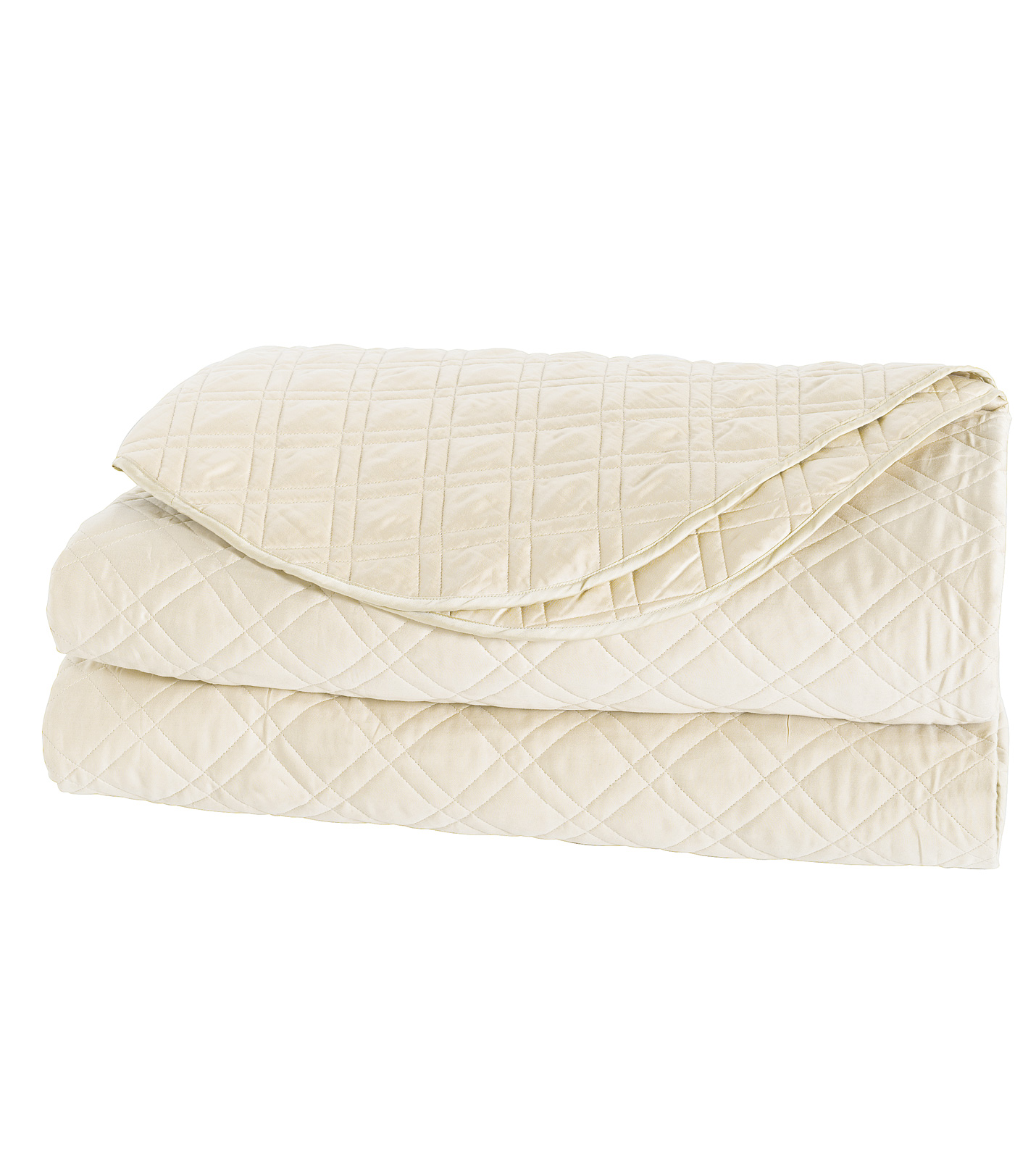 Coperta Diamond Quilted Coverlet In Ivory | Eastern Accents
