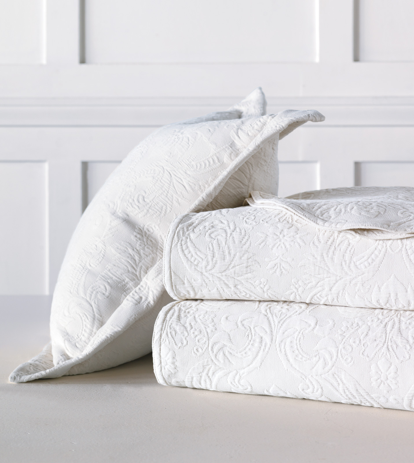 Sandrine White Coverlet | Eastern Accents