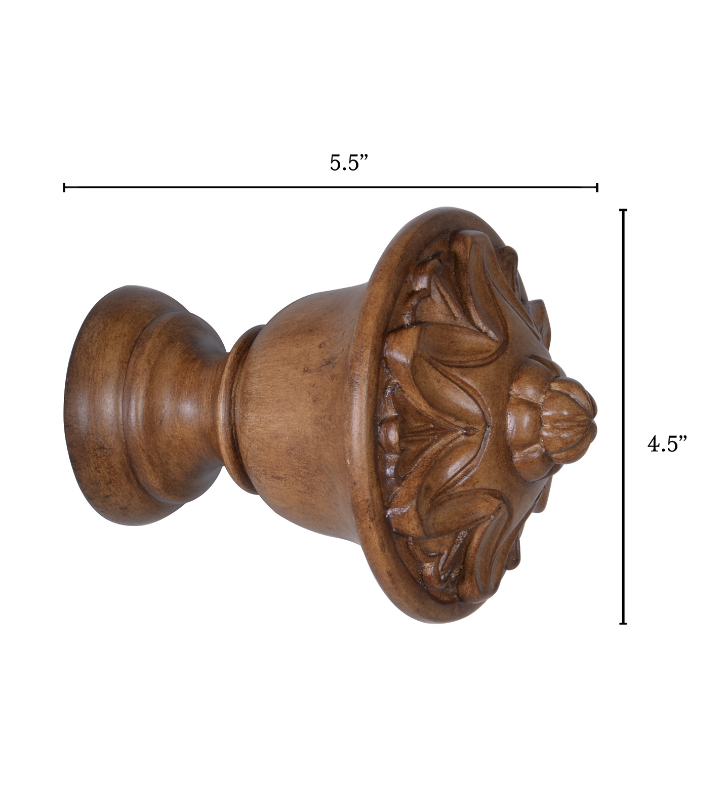 Legna Maple Lotus Finial Pair | Eastern Accents