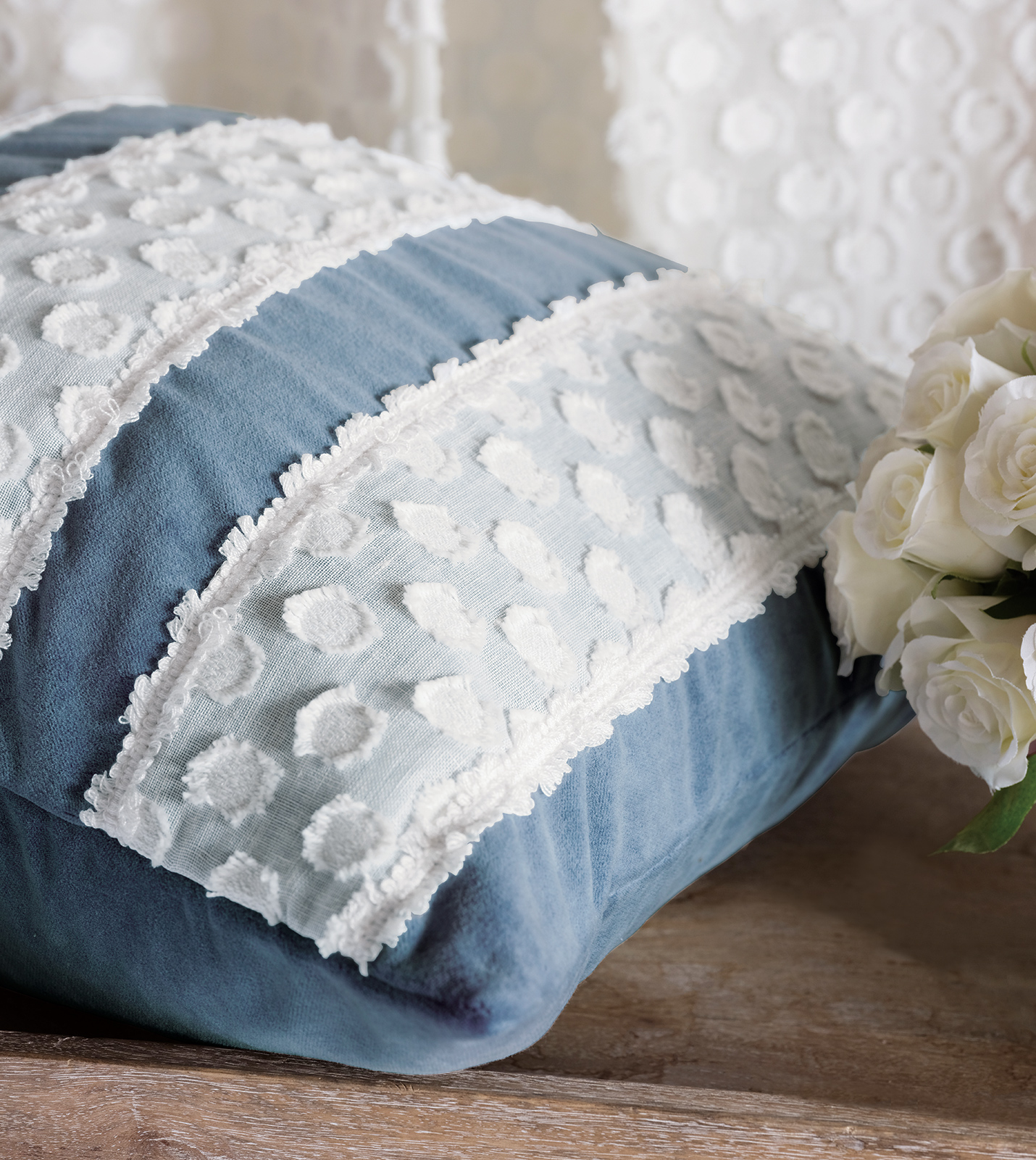 Penelope Denim Decorative Pillow | Eastern Accents