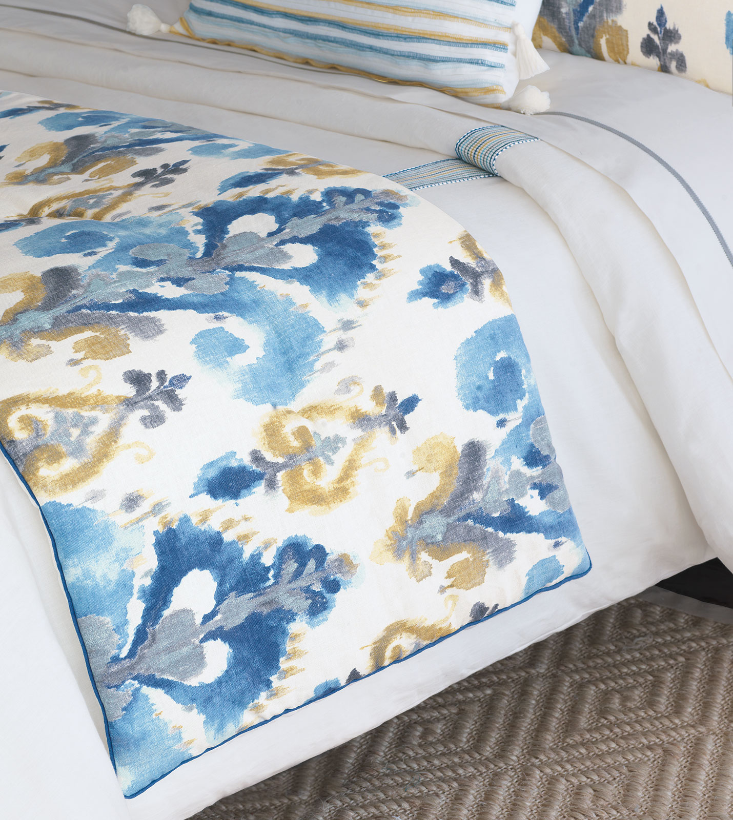 Aoki Azure Bed Scarf | Eastern Accents