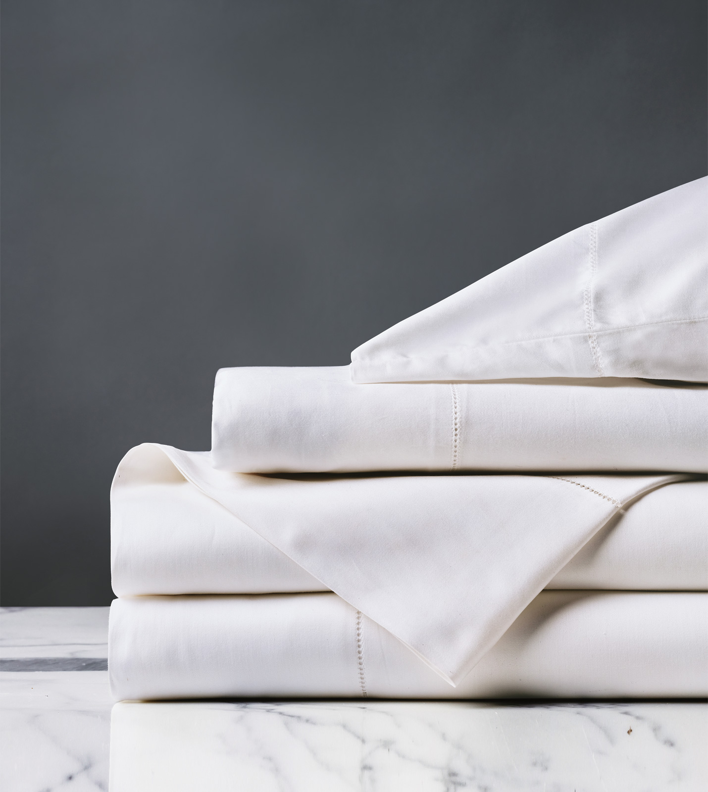 Roma Sateen Sheet Set In White | Eastern Accents