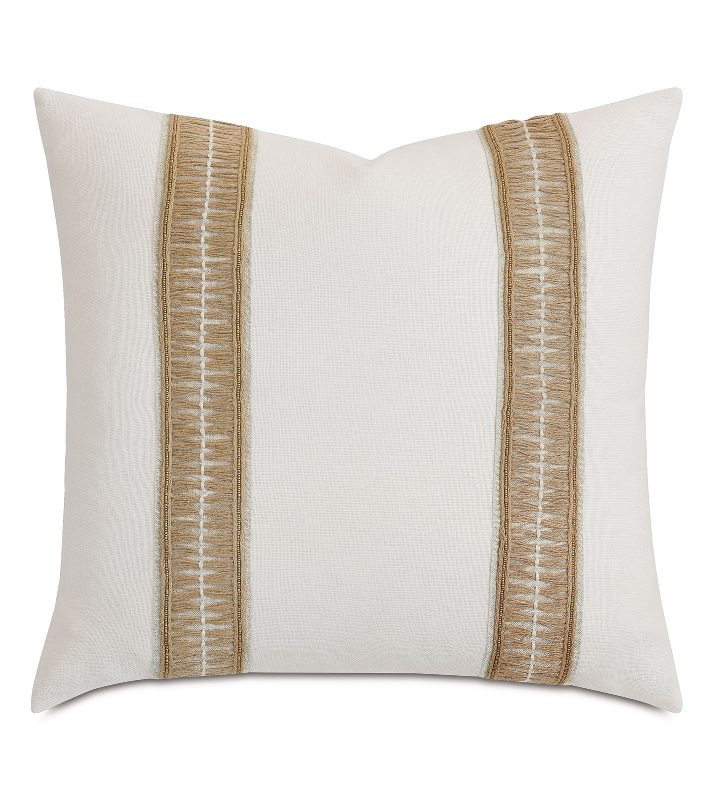 Sanders Jute Border Decorative Pillow | Eastern Accents