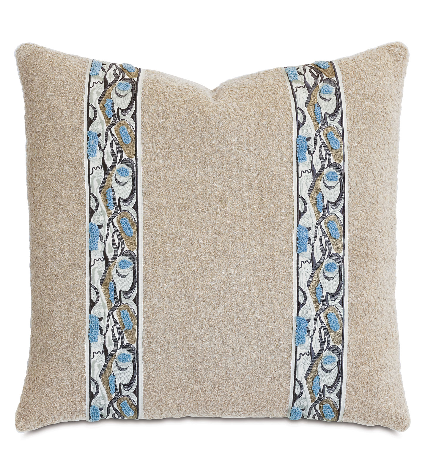 Uzi Trompe Loeil Border Decorative Pillow | Eastern Accents